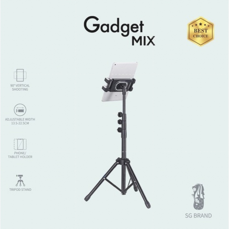 Gadget MIX - DIGINUT SD-450 Extendable Tripod Stand With Phone/Tablet ...