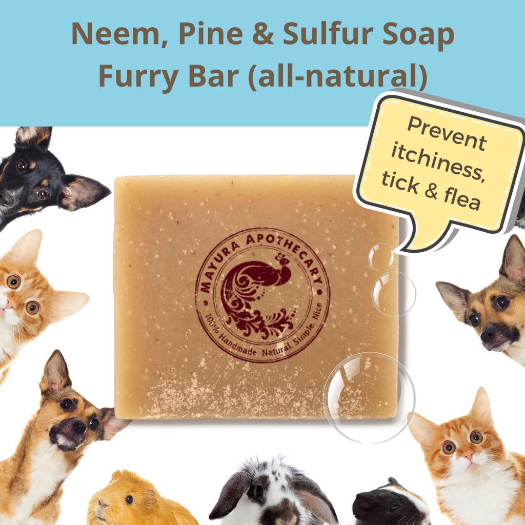 MAYURA APOTHECARY Neem, Pine & Sulfur Pet Medicated Soap for Skin ...
