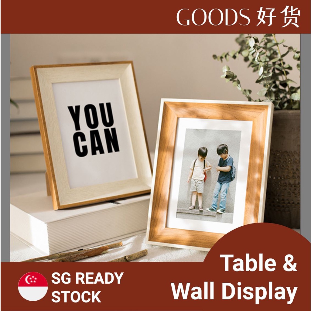 High Quality Thick Border Wooden Photo Frame 4R 5R A4 Table Or Hanging ...