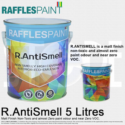 Raffles Paint R.Anti-Smell Emulsion Paint 5 Lites MADE IN SINGAPORE ...