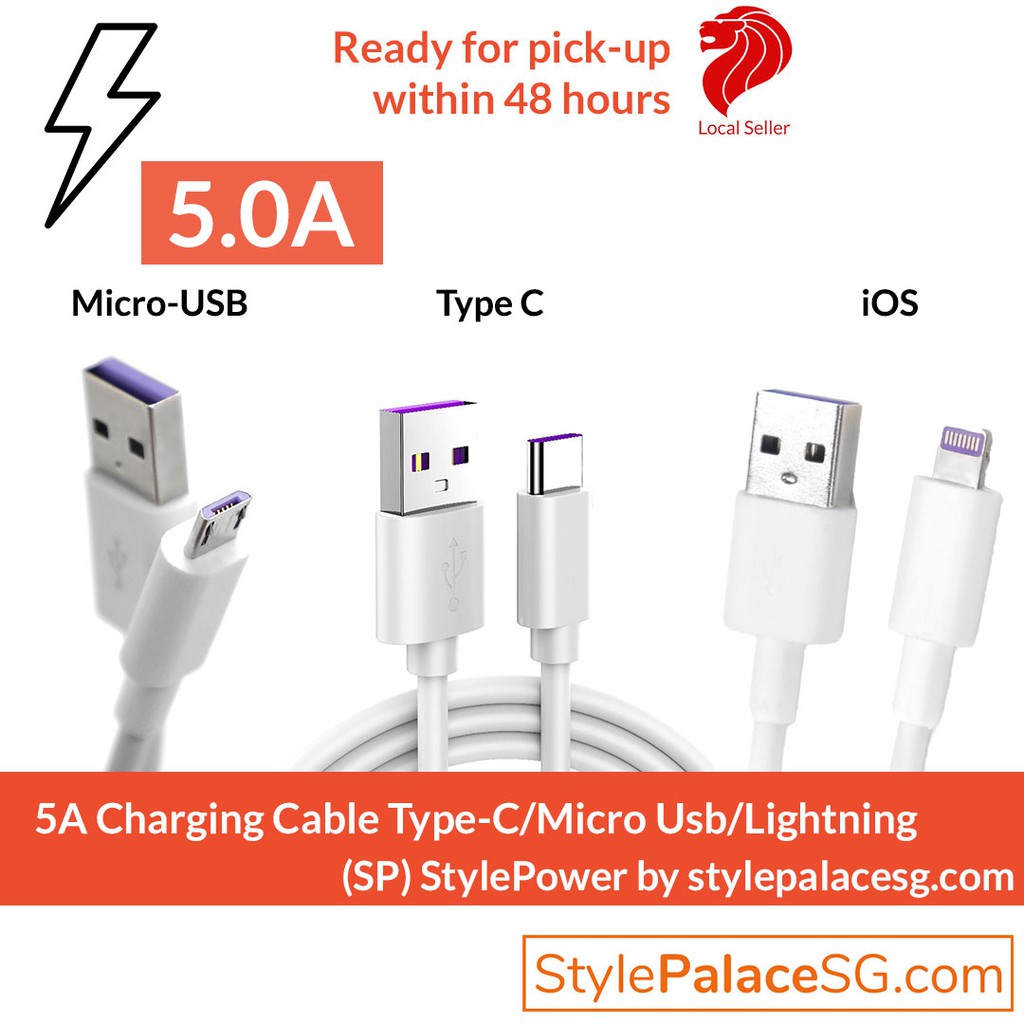 5A Charging Cable Type-C/Micro Usb by stylepalace | Shopee Singapore