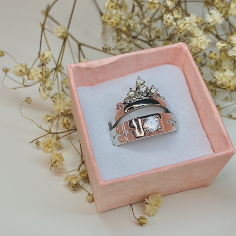 Couple Set Silver S925 ( cincin nikah, tunang & promise ring ) | Shopee ...