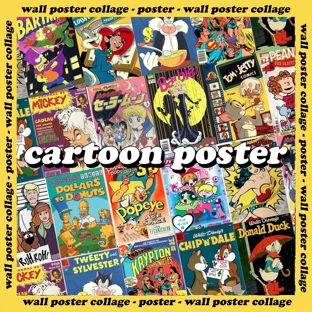 Cartoon POSTER (WALL COLLAGE AESTHETIC DECOR) | Shopee Singapore