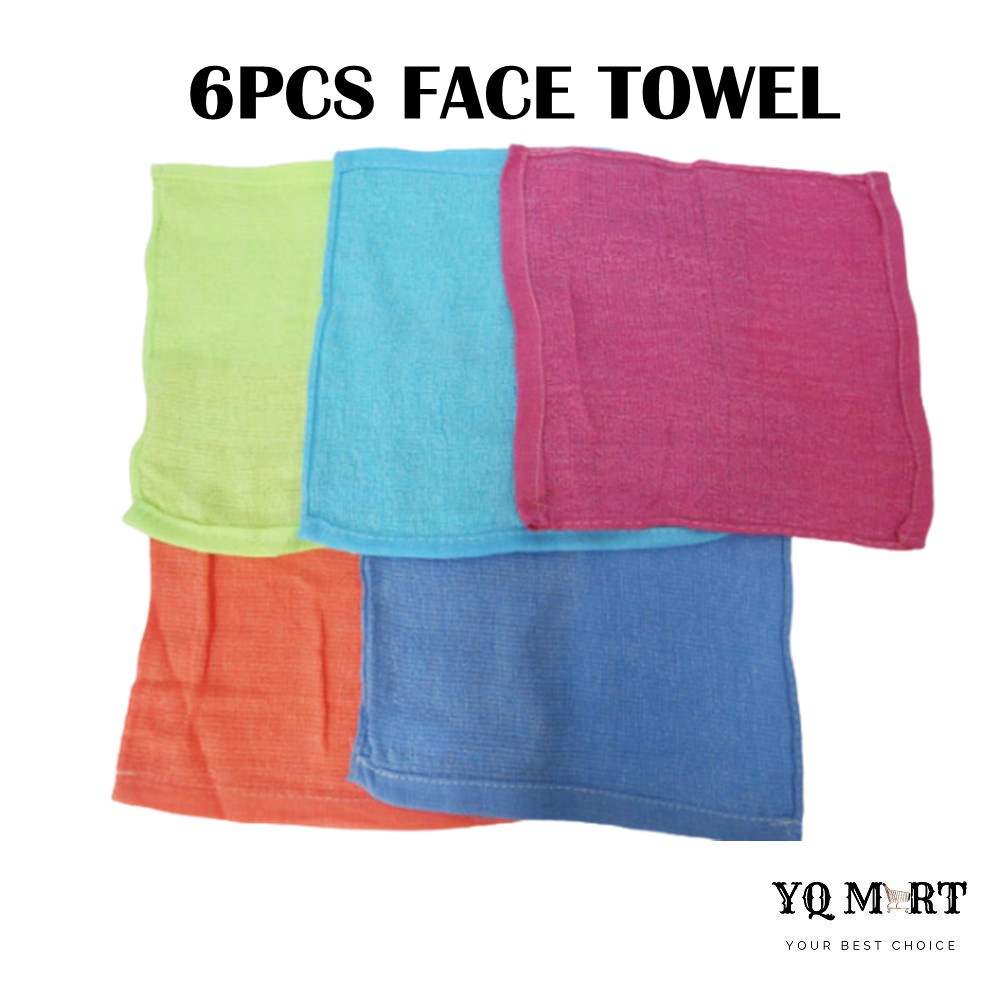 6PCS Towel/ Small Towel/ Face Towel/ Tuala Kecil Tuala Muka | Shopee ...
