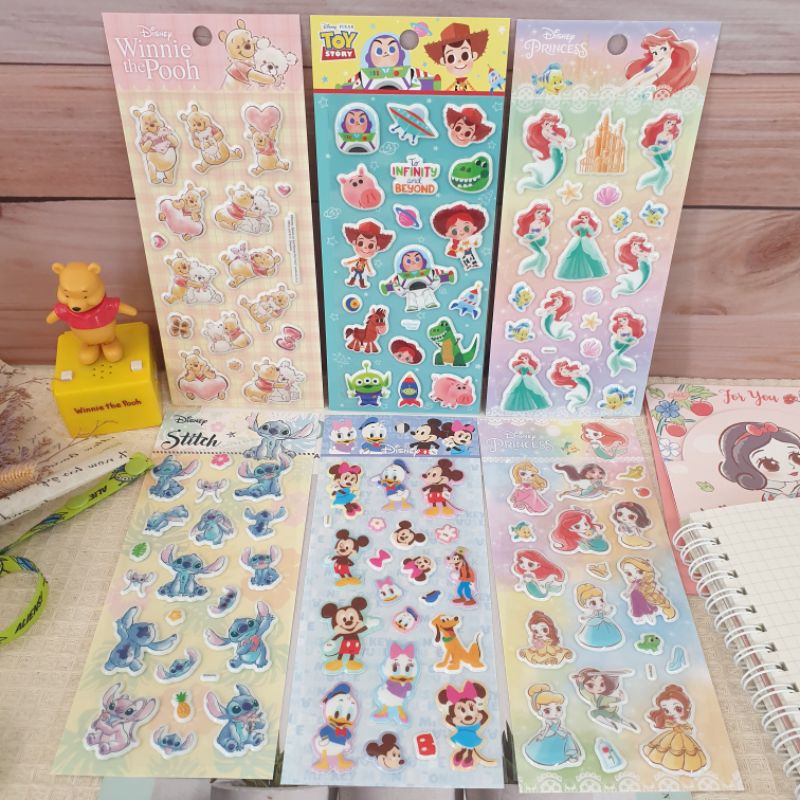 Disney Foam Stickers Princess Stitch Decorative Pooh Toy Story Mickey ...