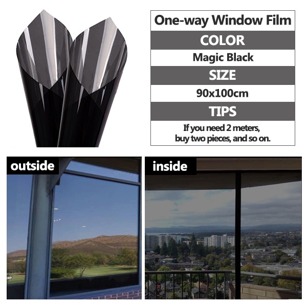 All Black Tint Opaque Glass Sticker Window Film Bedroom Sunscreen ...