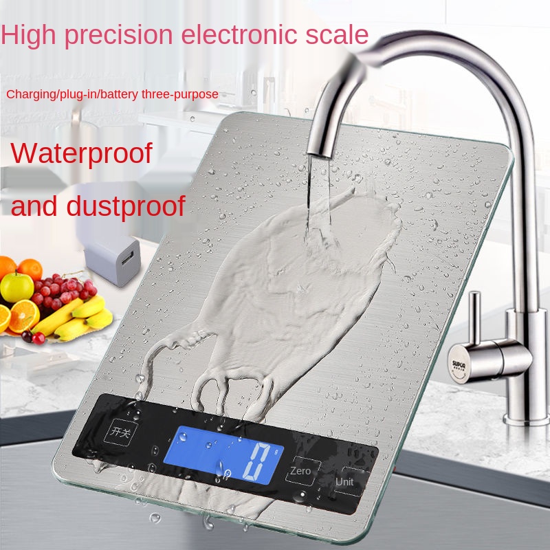 Rechargeable Waterproof Kitchen Scale 15kg / 1g | Shopee Singapore