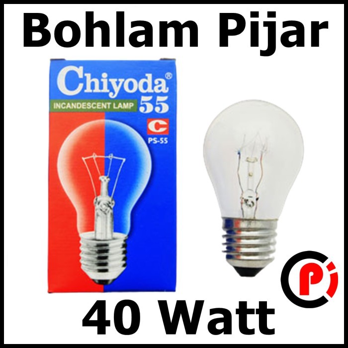 Chiyoda Incandescent Light Bulb 40 Watt 40W W Type PS 55 Fitting E27 ...