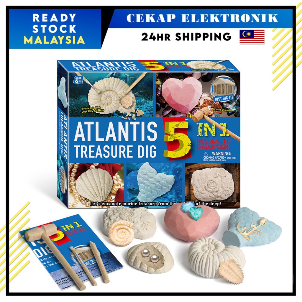 Excavation Archeology Toy [Atlantis] Treasure Digging Discovery Science ...