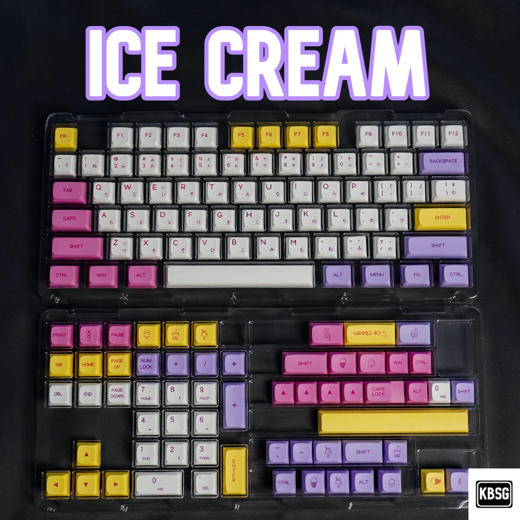 Ice Cream XDA Profile Keycaps for Mechanical Keyboard | Shopee Singapore