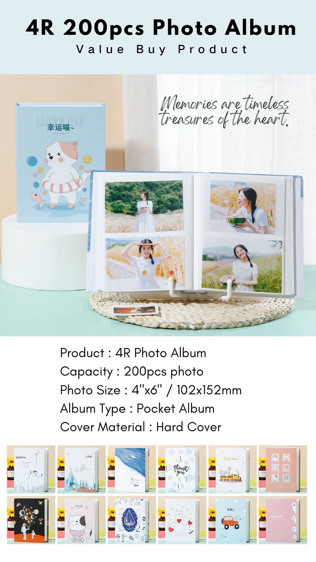 4R Photo Album 4R Album Gambar 200Pocket Insert Type Album | Hard Cover | Album Cartoon | Shopee ...