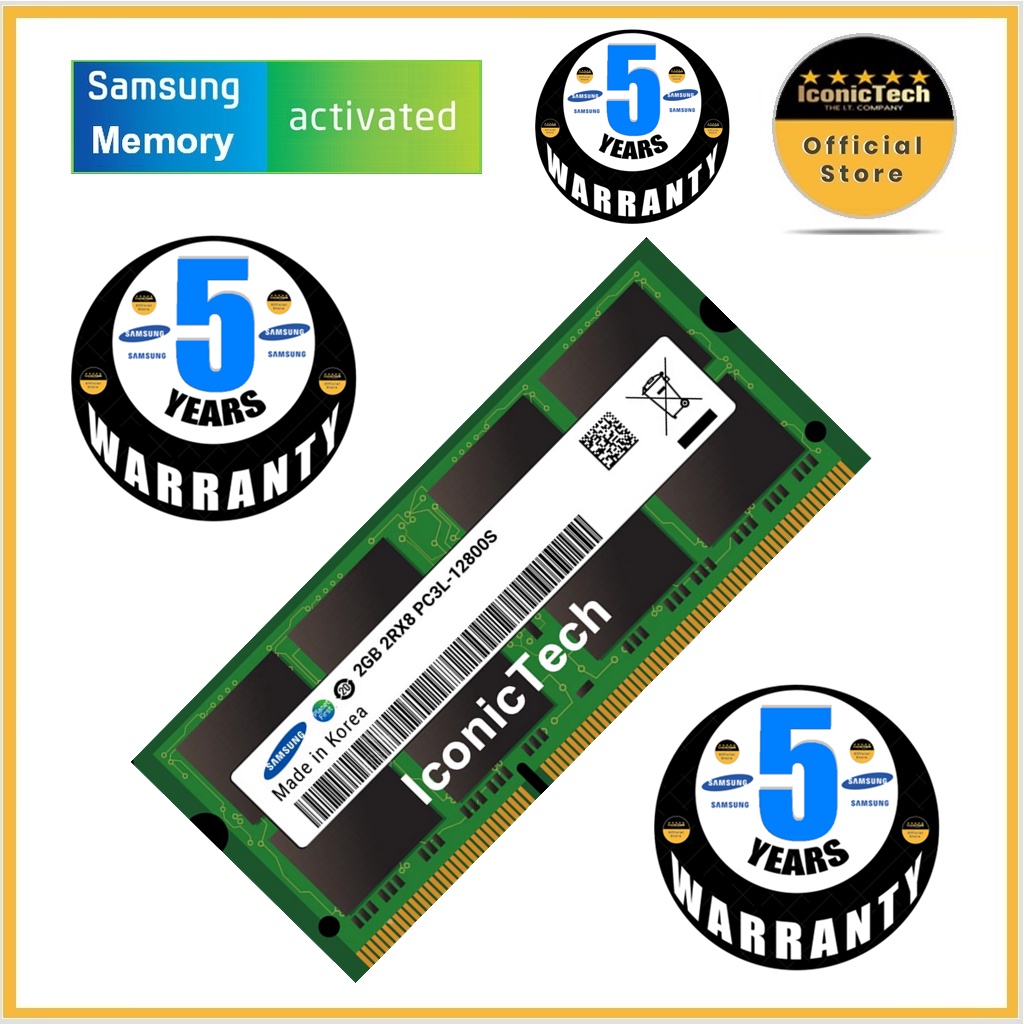 Samsung 2GB DDR3 1600Mhz PC3-12800 240pin RAM (2GB 1Rx8 PC3-12800U-11 ...