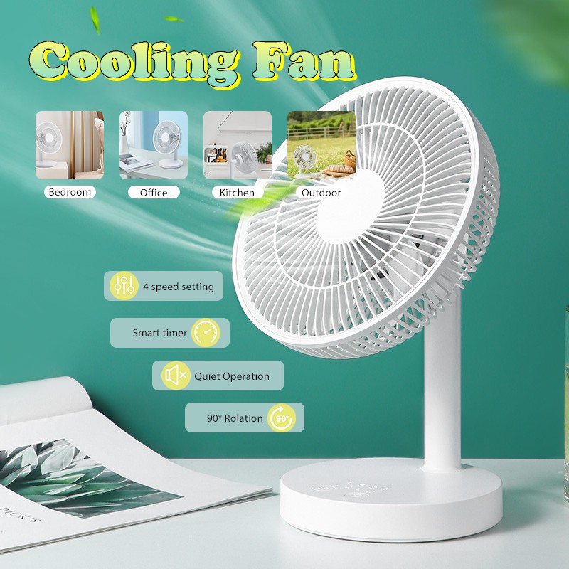 Table Fan Cute Cartoon Electric Kipas Angin Caton Desktop Office Mini ...