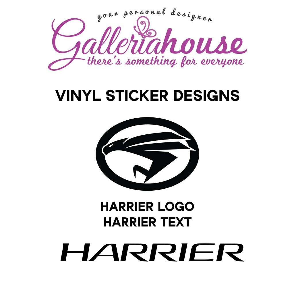 GALLERIA HOUSE Toyota Harrier Logo and Text vinyl stickers car | Shopee ...