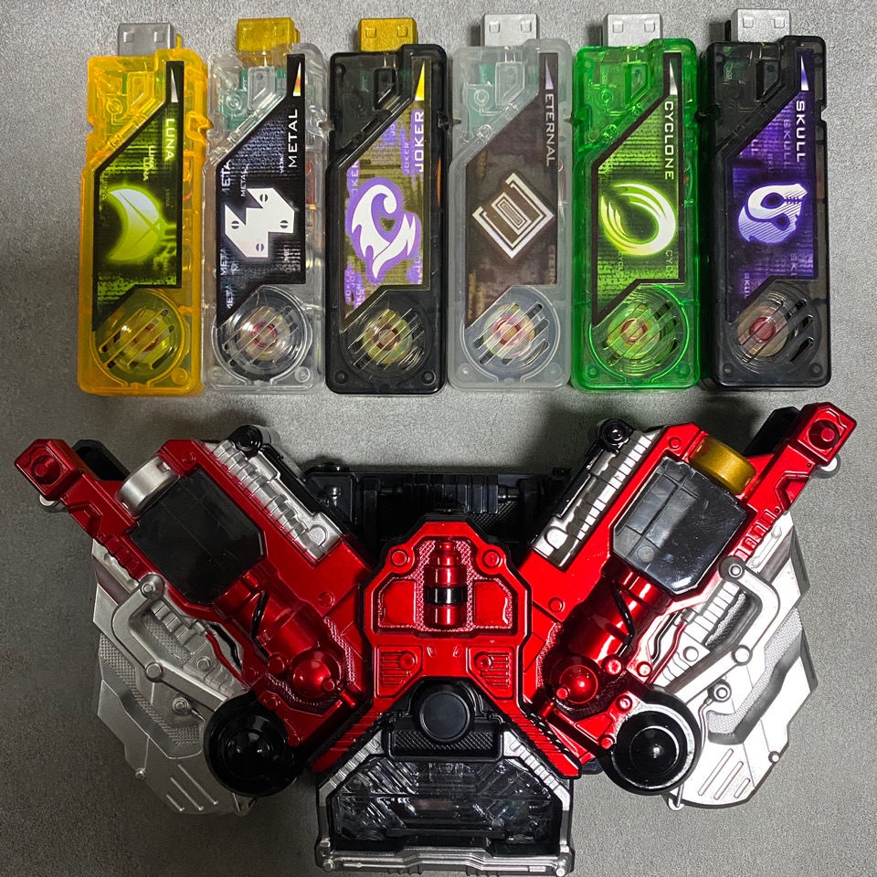 Kamen Rider W Henshin Belt Ver. 20th DX Double Driver Masked Rider W Transformation Belt 6 Gaia ...