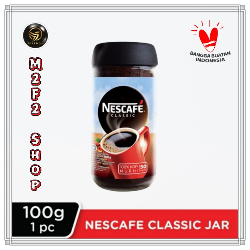 Nescafe Classic Coffee 100% Pure Robusta Blend Jar | Glass Bottle -100 ...