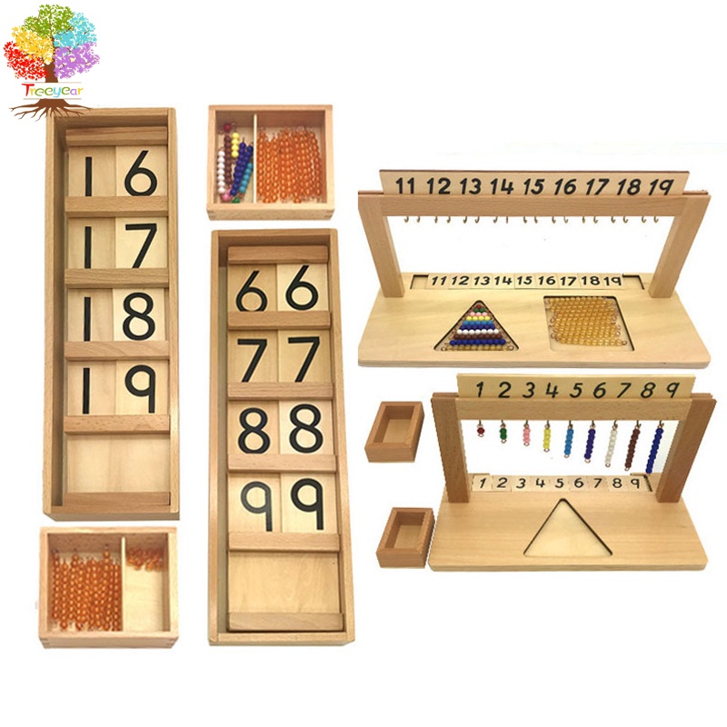 Montessori Segen board matching beads matching frame kindergarten math ...