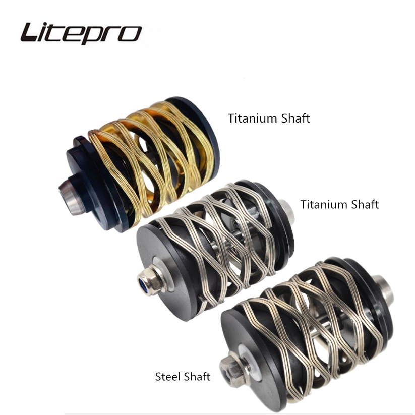 Litepro Folding Bicycle Steel /Titanium Axle Spring Suspension Rear ...