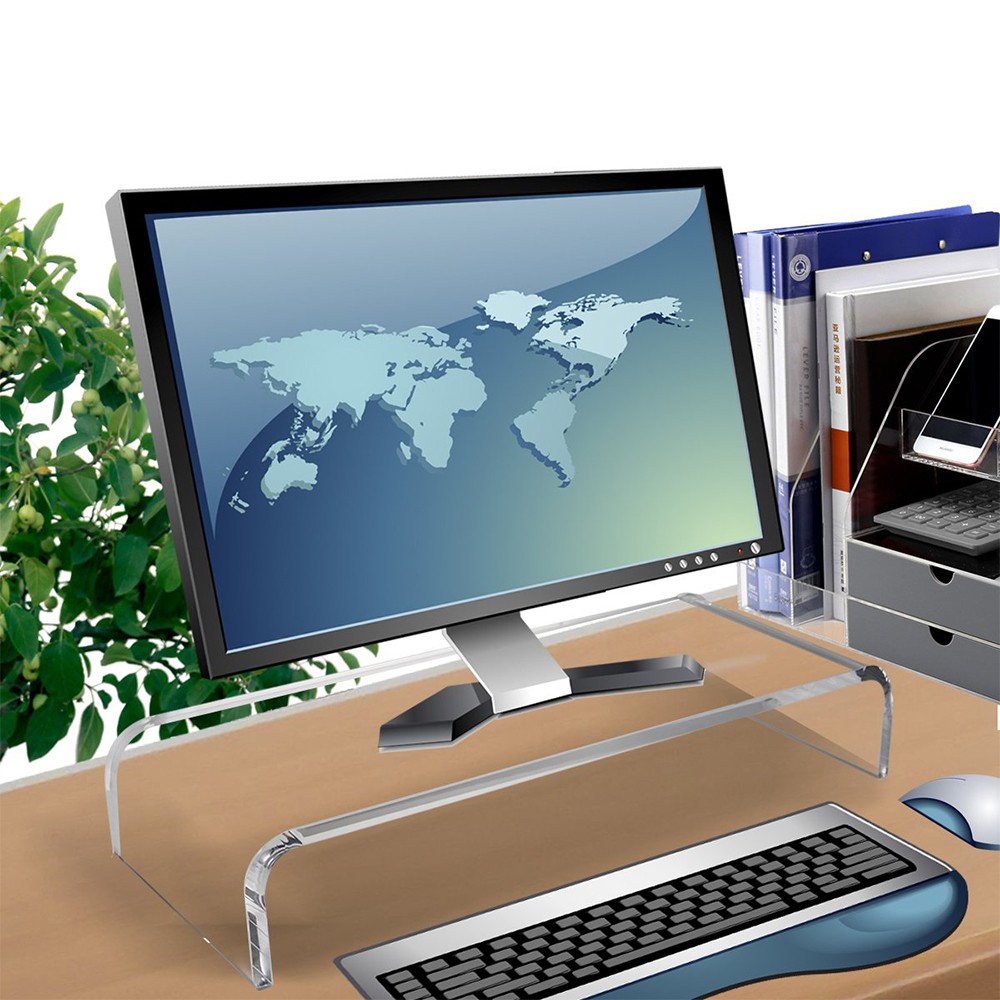 Acrylic Computer Monitor Laptop TV Stand Riser 12MM Thickness | Shopee ...