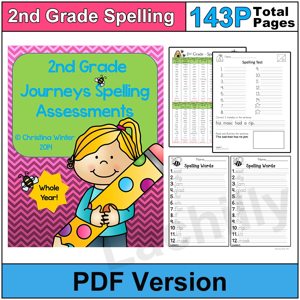2nd Grade journeys Spelling Assessments & Word Lists in English for ...