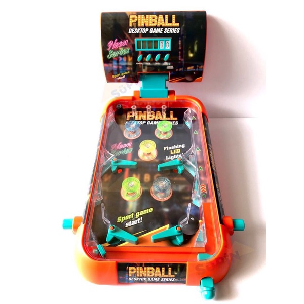 Pinball Indoor Tabletop Arcade Game for Kids/桌面弹球机/Mainan Pin Ball ...