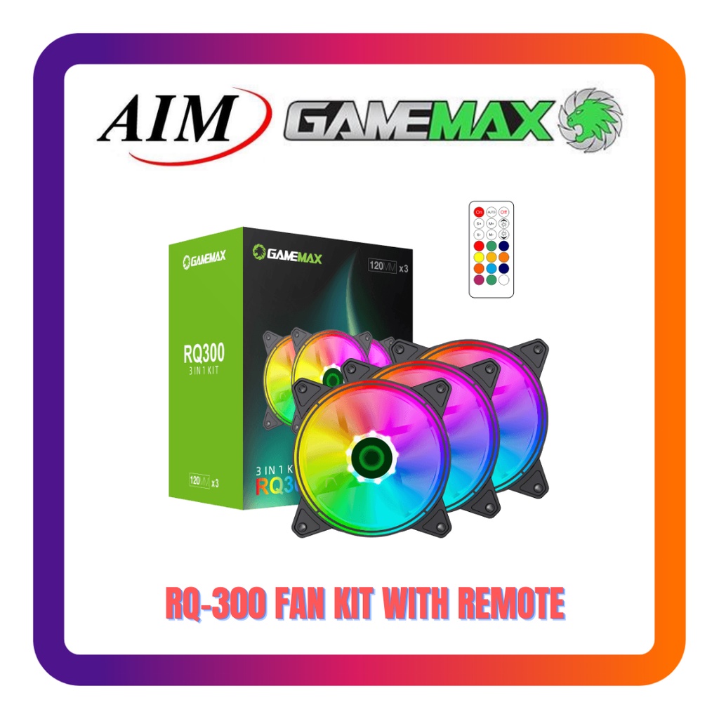 [AIM RESOURCES] Gamemax 3 in 1 Cooling Fan Kit with Remote (RQ300 ...