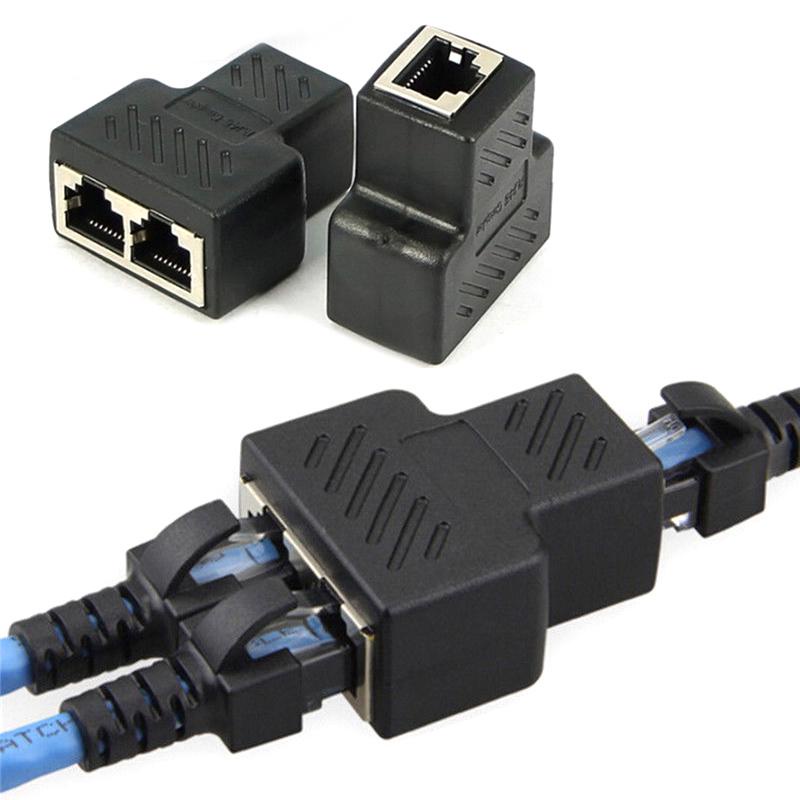 Skin-Mate Splitter 1 to 2 Ways Ethernet Network Cable RJ45 Female ...