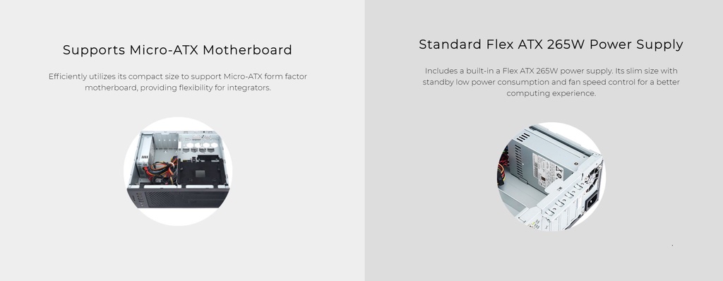 InWin CJ708 Small Form Factor mATX Casing with 265W 80+ Brone PSU (2 ...