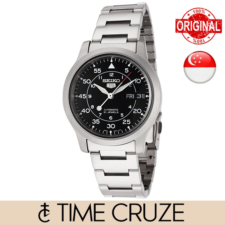 [Time Cruze] Seiko 5 SNK809K1 Automatic Stainless Steel Black Dial Men ...