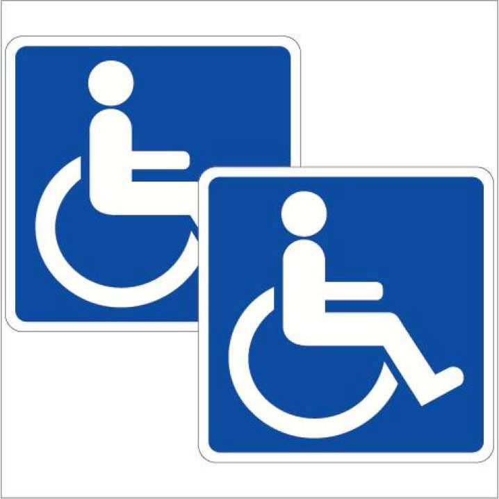 HANDICAP WINDOW SIGN STICKER FOR CAR 2Pcs 100X100MM | Shopee Singapore