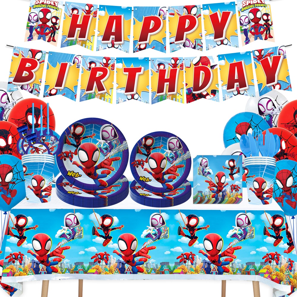 Spider-Man and His Amazing Friends Themed Birthday Party Supplies ...