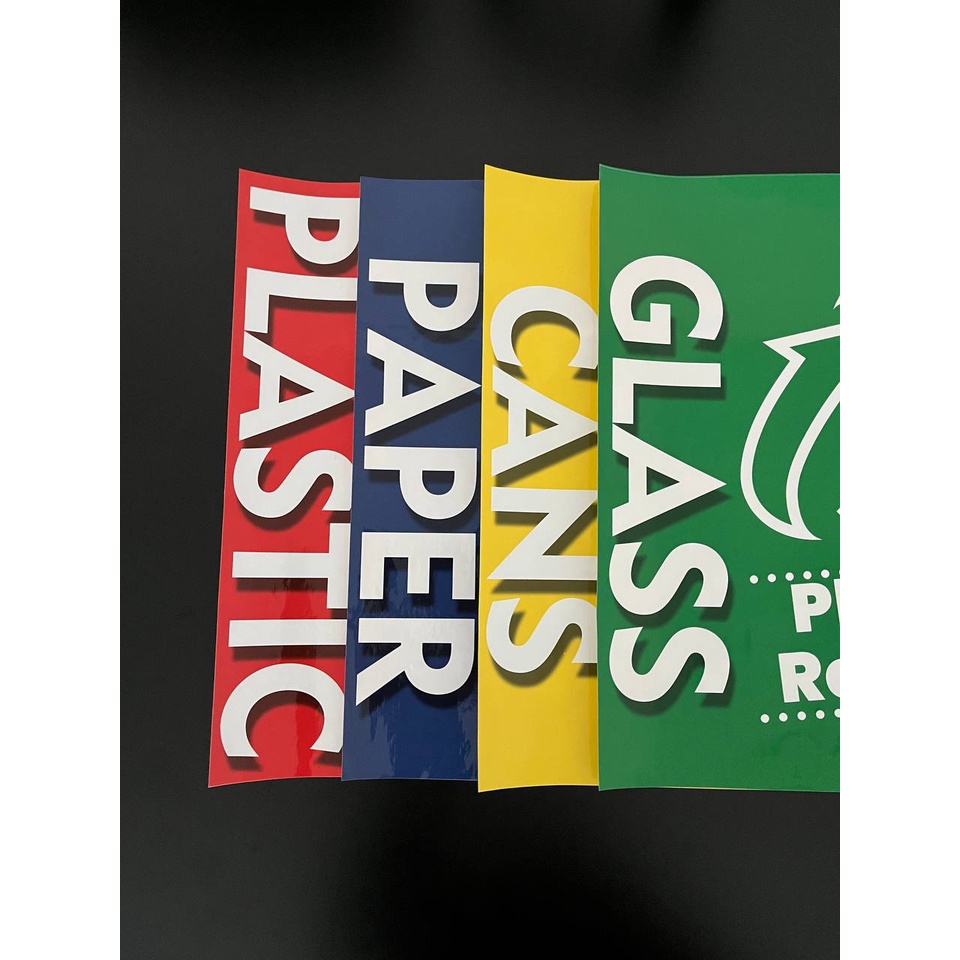 Regulatory Recycling Stickers for Waste Disposal. Save the Earth Vinyl ...