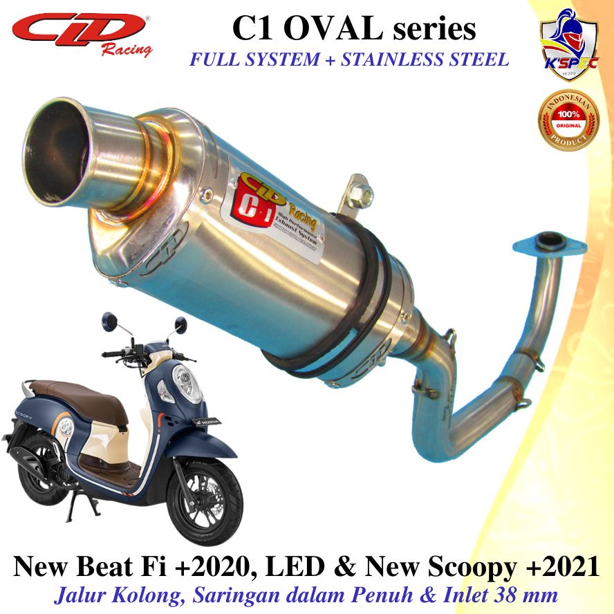 Cld Racing Exhaust type C1 OVAL NEW BEAT +2020 LED & NEW +2021 Fullsystem | Shopee Singapore