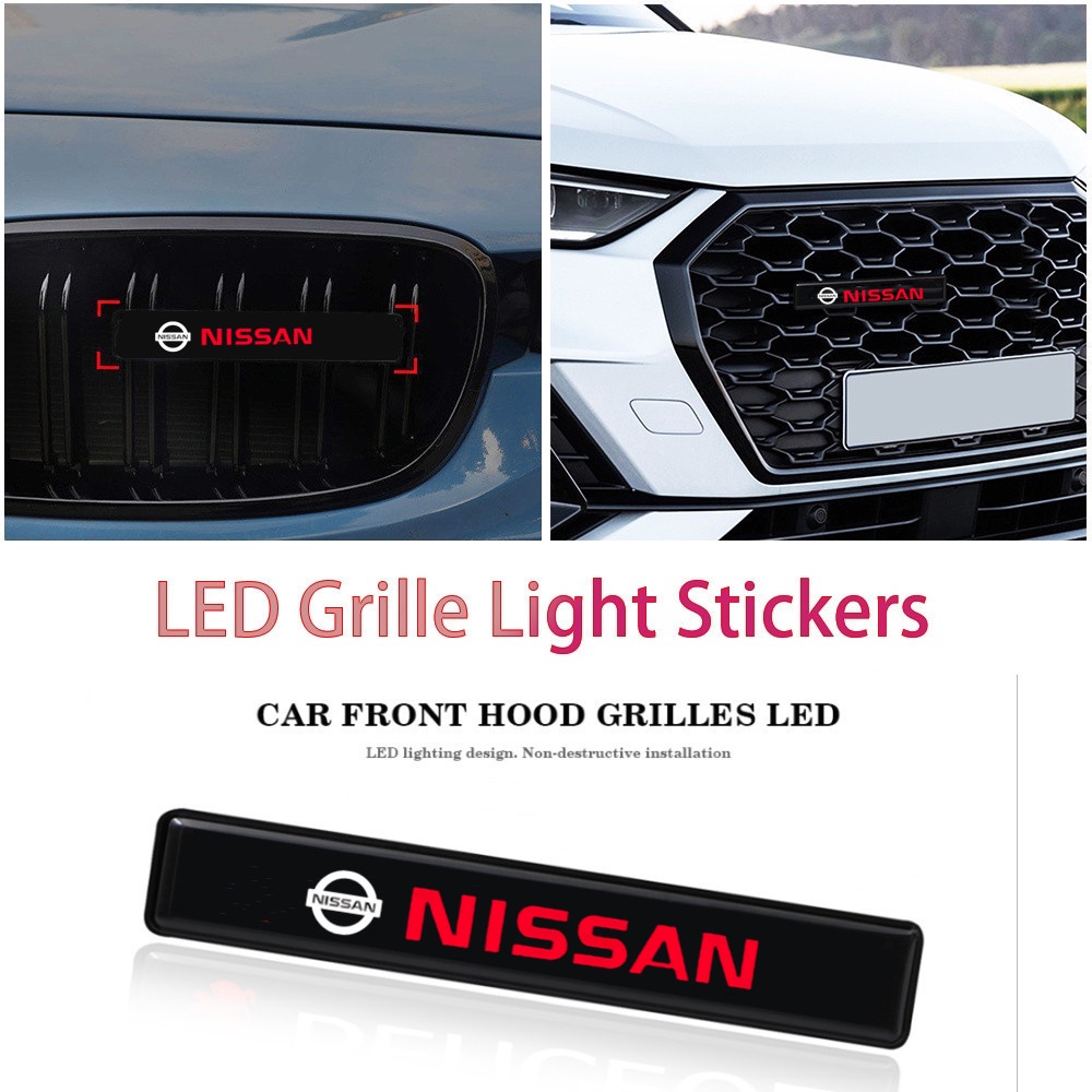 Nissan Car Front Hood Grille Logo LED Logo Badge Decorative Light for ...