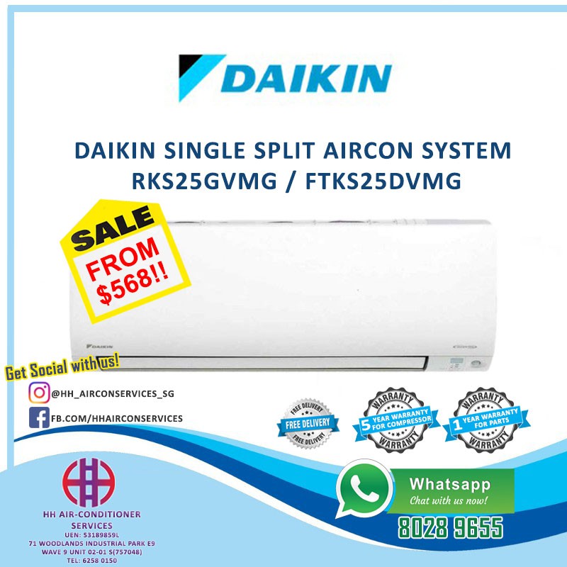 Daikin Inverter (2 ticks) Single Split System | Shopee Singapore