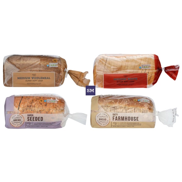 M&S Marks & Spencer Sourdough Rye Wholemeal Granary Flour Wheat Thick Bread Loaf Slice | Shopee ...