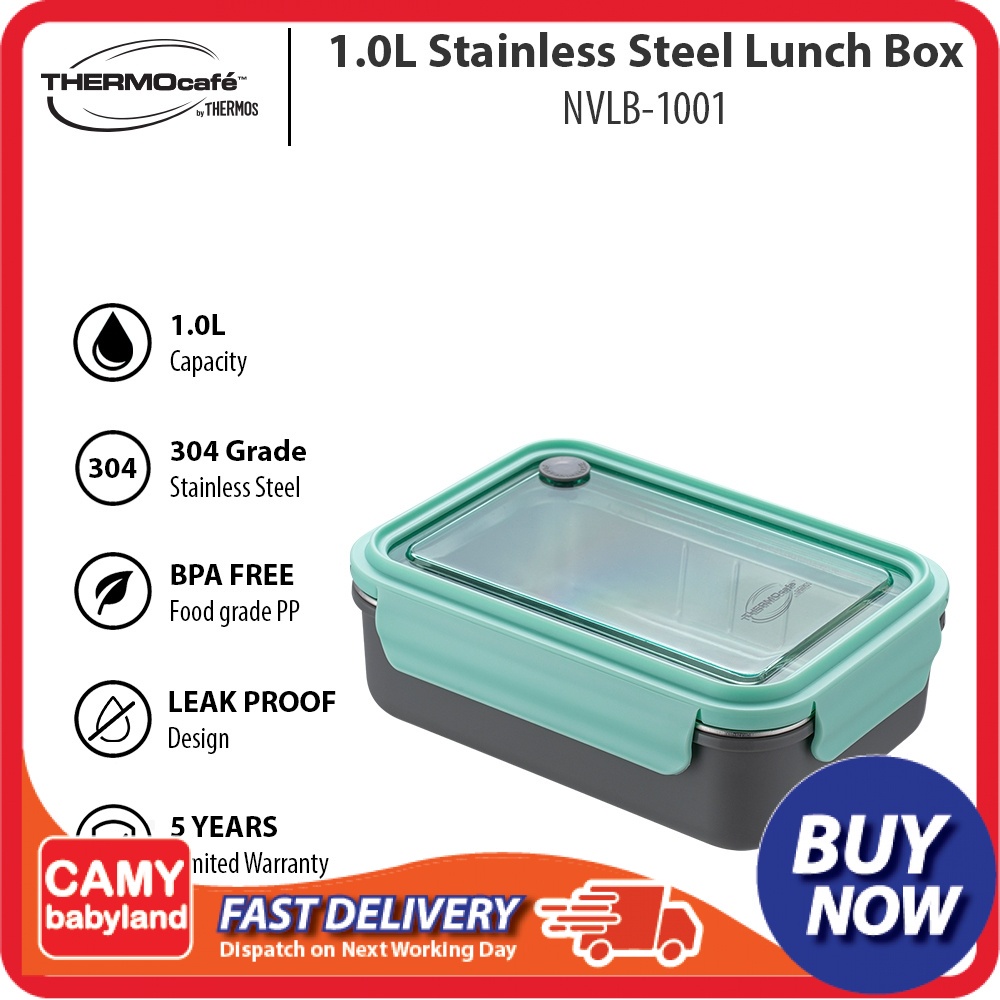 Thermocafe - Stainless Steel Lunch Box (1.0L) | Shopee Singapore