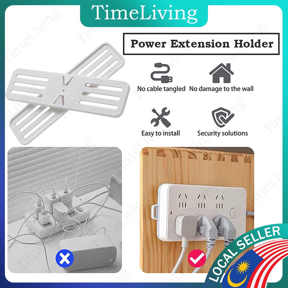 Wall Mounted Trail Socket Extension Outlet Power Strip Holder Fixator ...