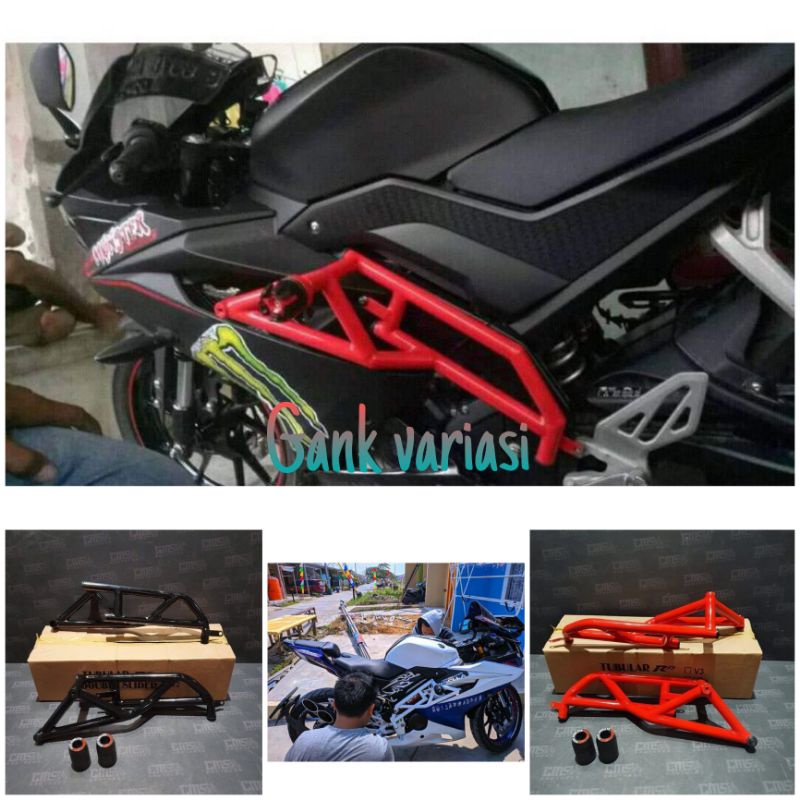 Yamaha r15 v3 crashbar plus spur, r15 v3 body guard | Shopee Singapore