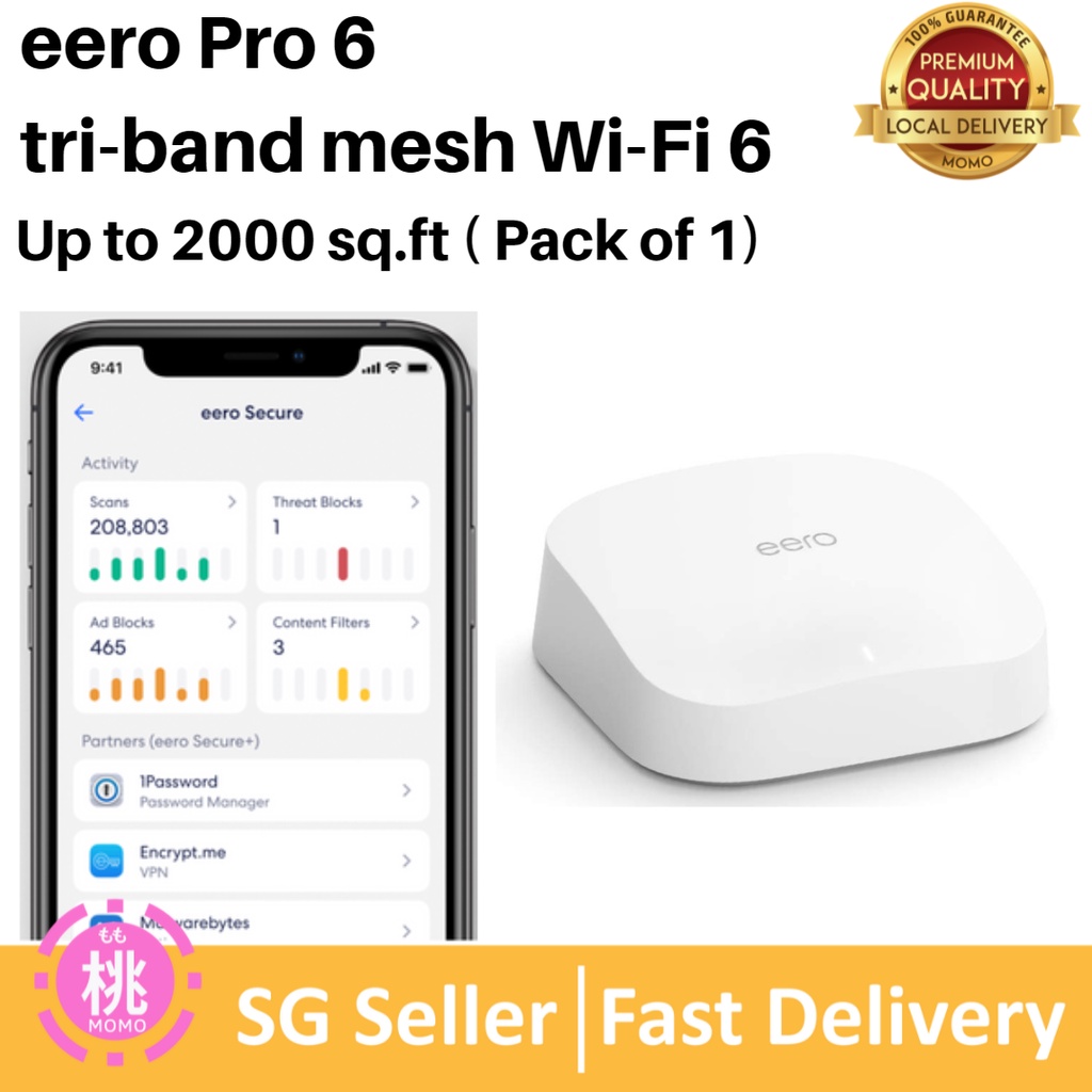 Amazon eero Pro 6E / eero Pro 6 tri-band mesh Wi-Fi 6 router with built ...