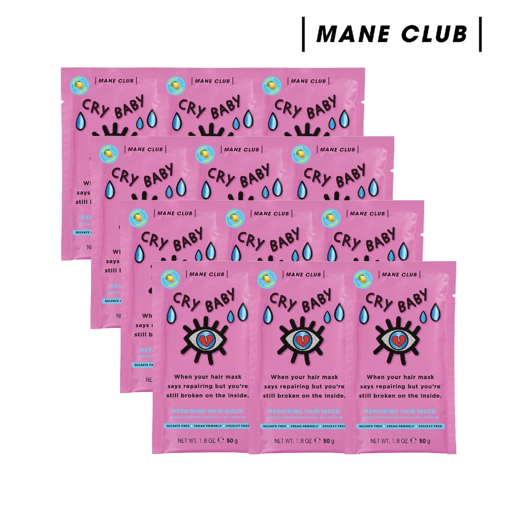MANE CLUB Cry Baby Repairing Hair Mask 50g (12 Packs) | Shopee Singapore