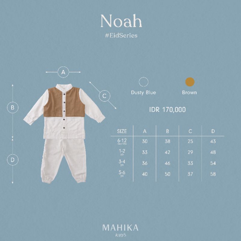 Noah - MAHIKA KIDS EidSeries (FREE POUCH) | Shopee Singapore