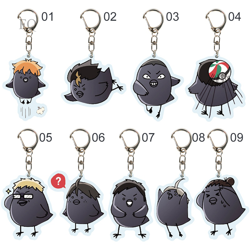 FQ Anime Haikyuu Rubber Keychain Key Ring Straps Rare Cosplay | Shopee ...
