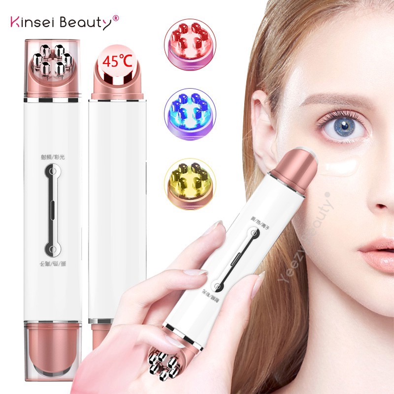 RF Ultrasonic Face Machine EMS LED Rejuvenation Beauty Double Head ...