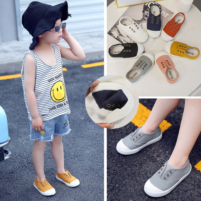 Children Casual Shoes Kids Canvas Sneakers Candy Colors Flats For ...