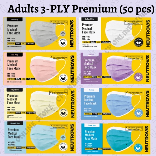NEUTROVIS Adults Premium Series *3-ply (50’s/box) | Shopee Singapore