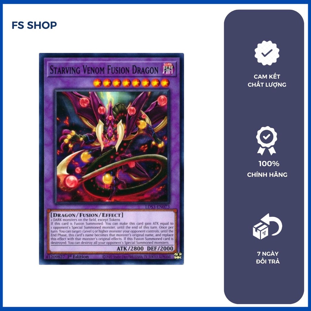 Genuine yugioh card Starving Venom Fusion Dragon (Common) | Shopee Singapore