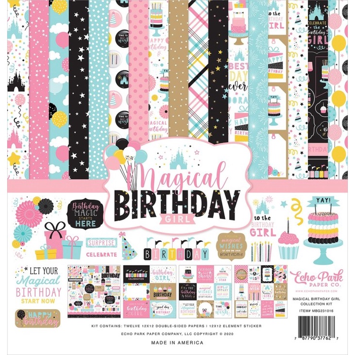 Magical Birthday Collection Kit Echo Park Scrapbook paper craft album ...