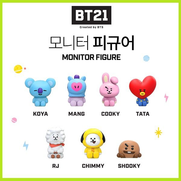 [BT21] Baby BT21 Monitor Figure 7 Types KOYA, SHOOKY, MANG, CHIMMY ...