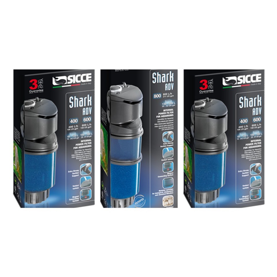 SICCE SHARK ADV INTERNAL POWER FILTER 400 600 800 | Shopee Singapore